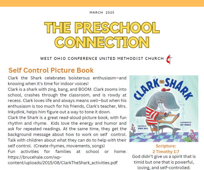 Preschool Connection | West Ohio Conference of The United Methodist Church